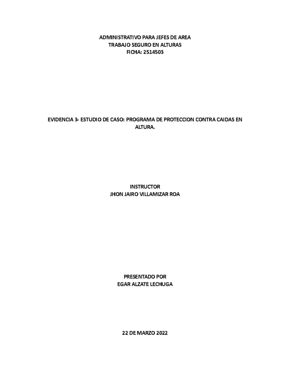 Evidencia 3 Edgar Alzate - ADMINISTRATIVO PARA JEFES DE AREA TRABAJO ...