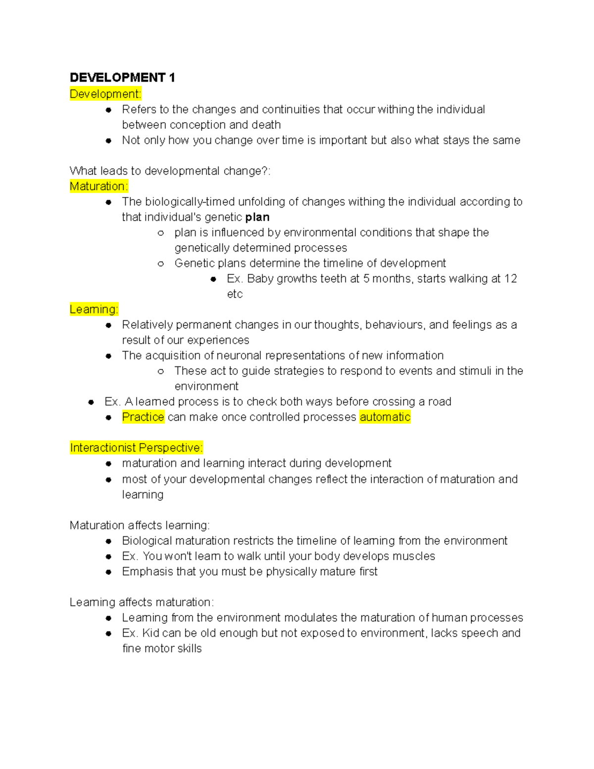 1XX3 - Development - Module - DEVELOPMENT 1 Development: Refers to the ...