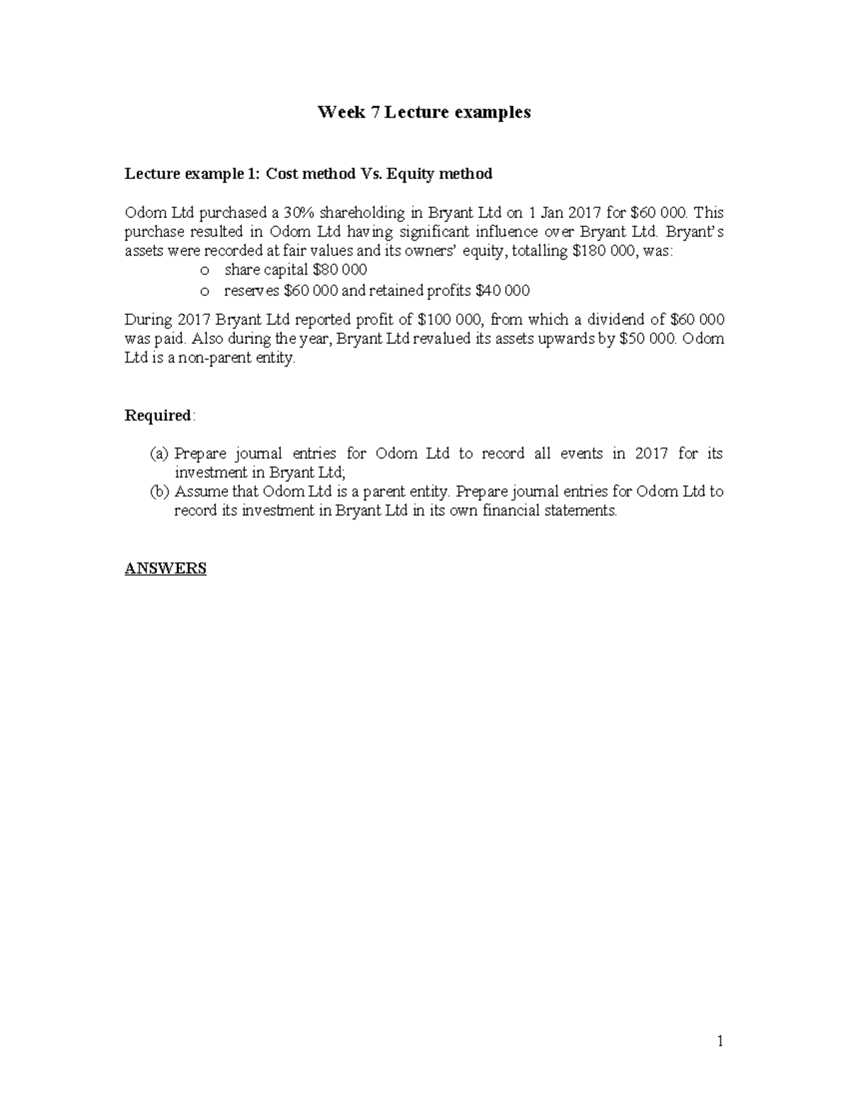 Week 6 Lecture examples (complete) - Week 7 Lecture examples Lecture ...