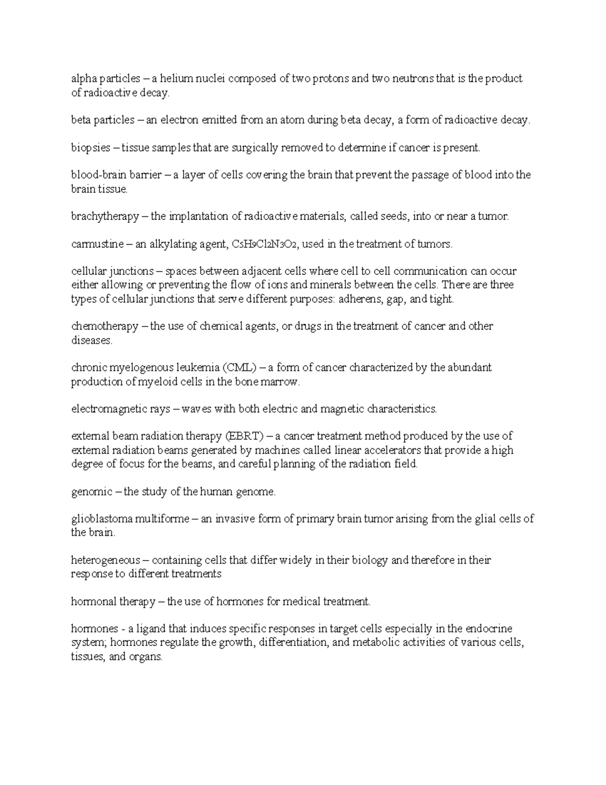 Advanced tissues week 5 - alpha particles – a helium nuclei composed of ...