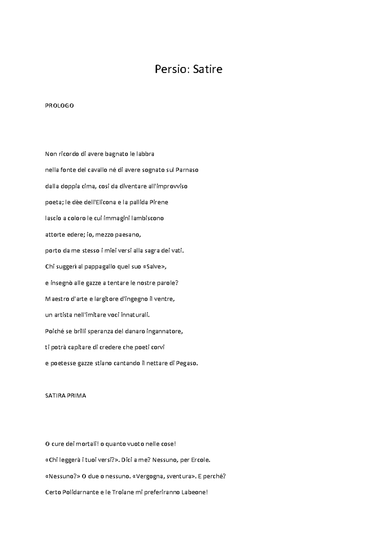 Persio satire edizione completa stordi letteratura - Persio: Satire ...