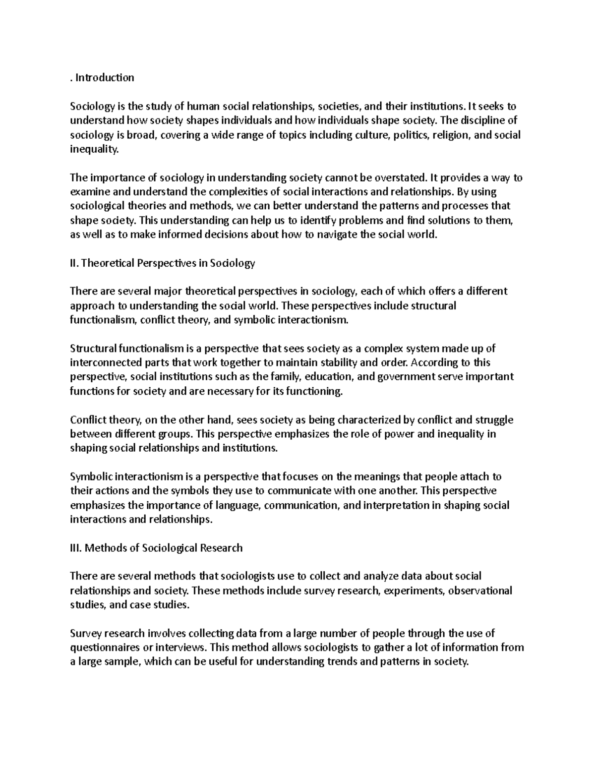 Introduction to sociology - . Introduction Sociology is the study of human social relationships ...