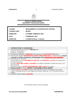 PRE TEST Questions - TUTORIALS - ADVANCED FINANCIAL ACCOUNTING AND ...