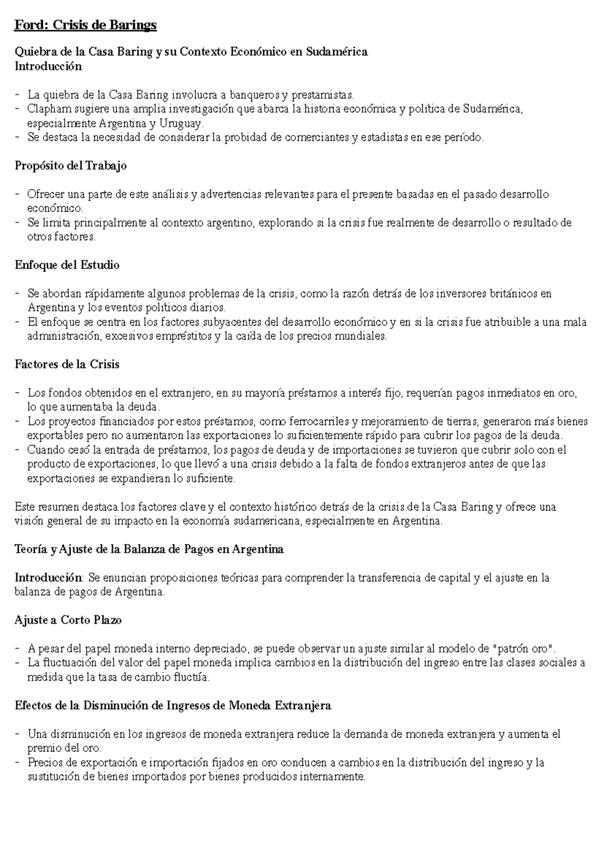 FORD, Crisis de Barings - Ford: Crisis de Barings Quiebra de la Casa ...