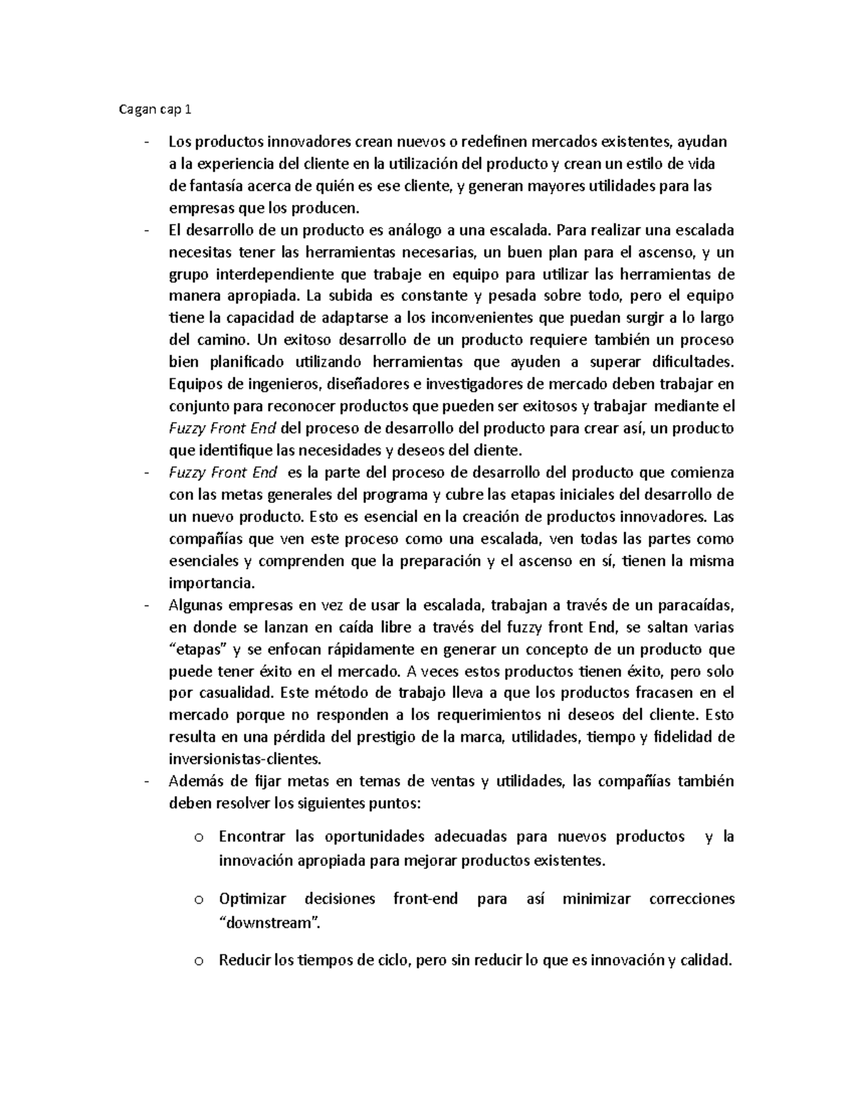 Resumen cagan 1 - Creating Breakthrough Products - Cagan cap 1 Los ...