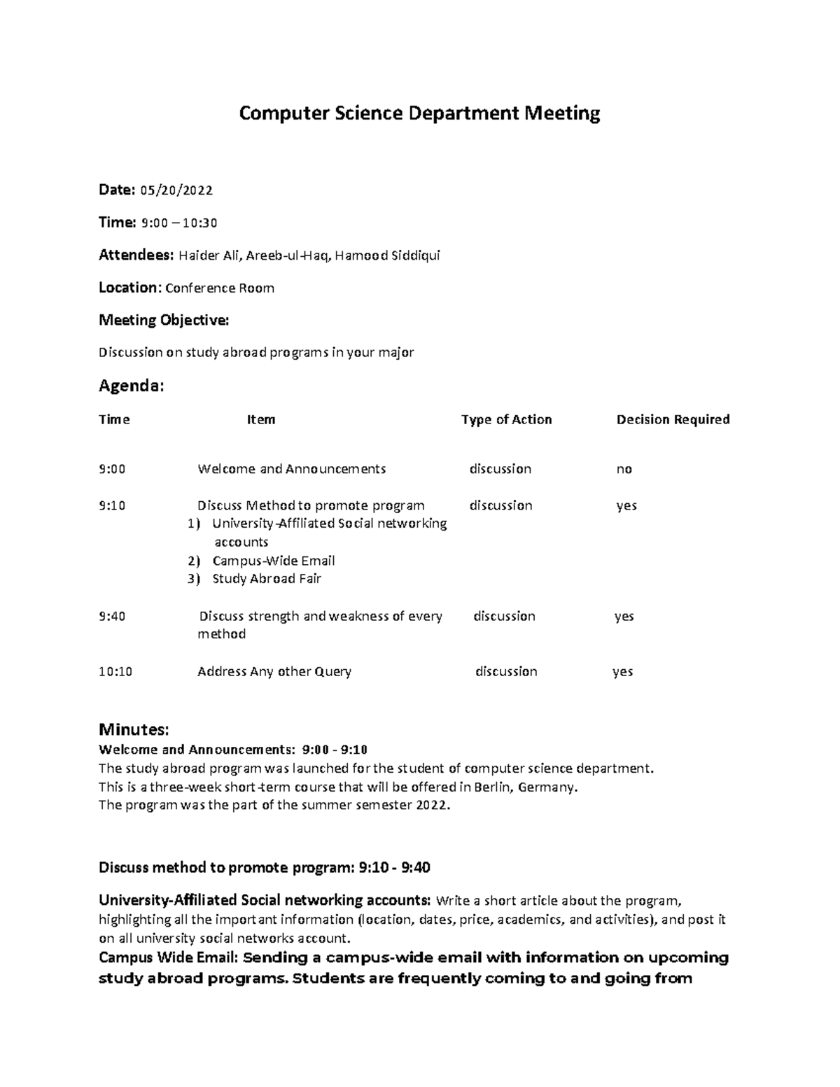 21k-3209 Computer Science Department Meeting - Computer Science ...