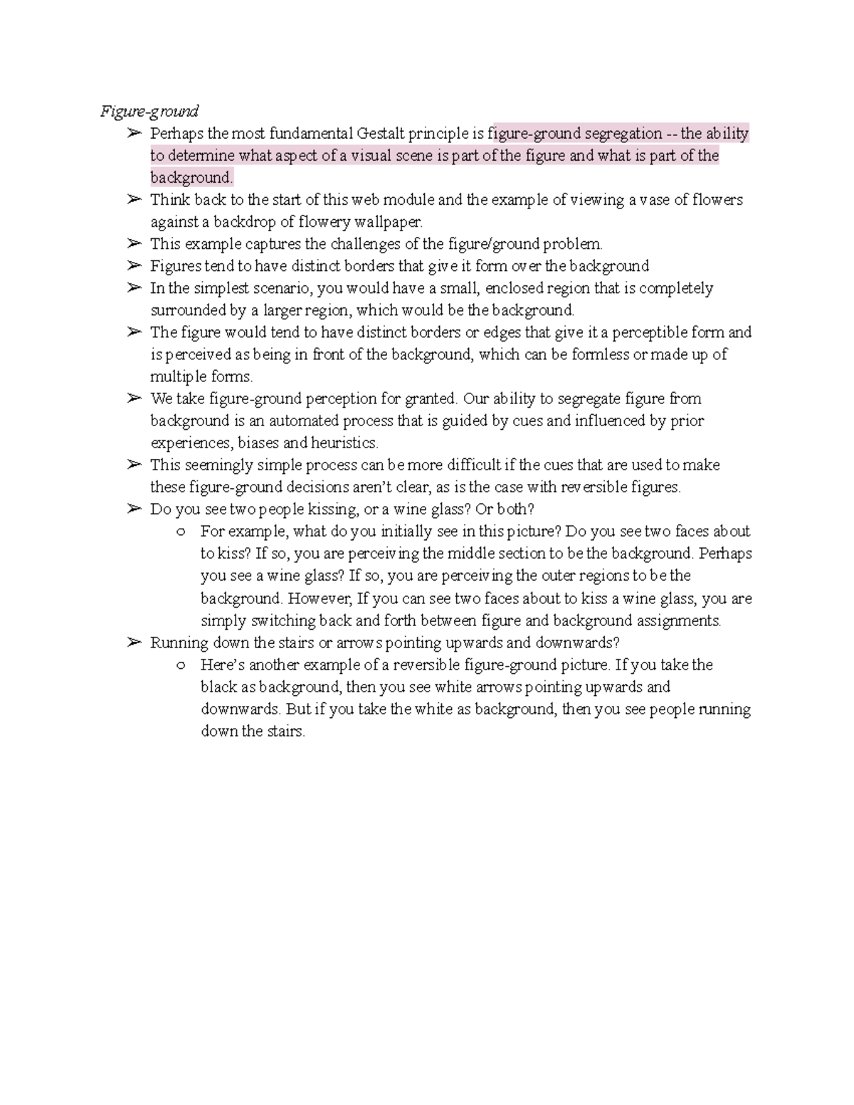 Form 3 - Form 3 lecture notes - Figure-ground Perhaps the most ...