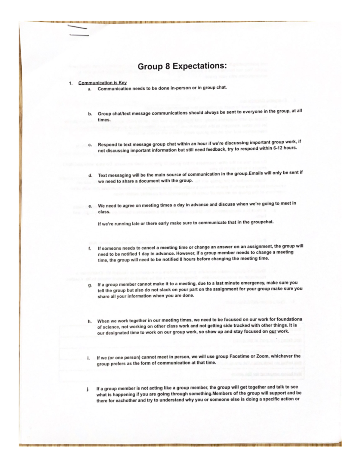Group Expectations contract - BIO 146 - Studocu