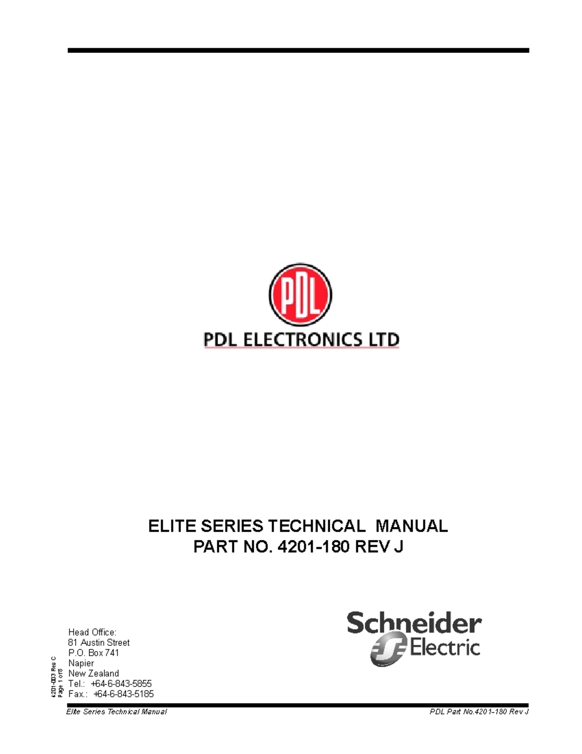 Elite manualj 0 - manual - ELITE SERIES TECHNICAL MANUAL PART NO. 4201 ...