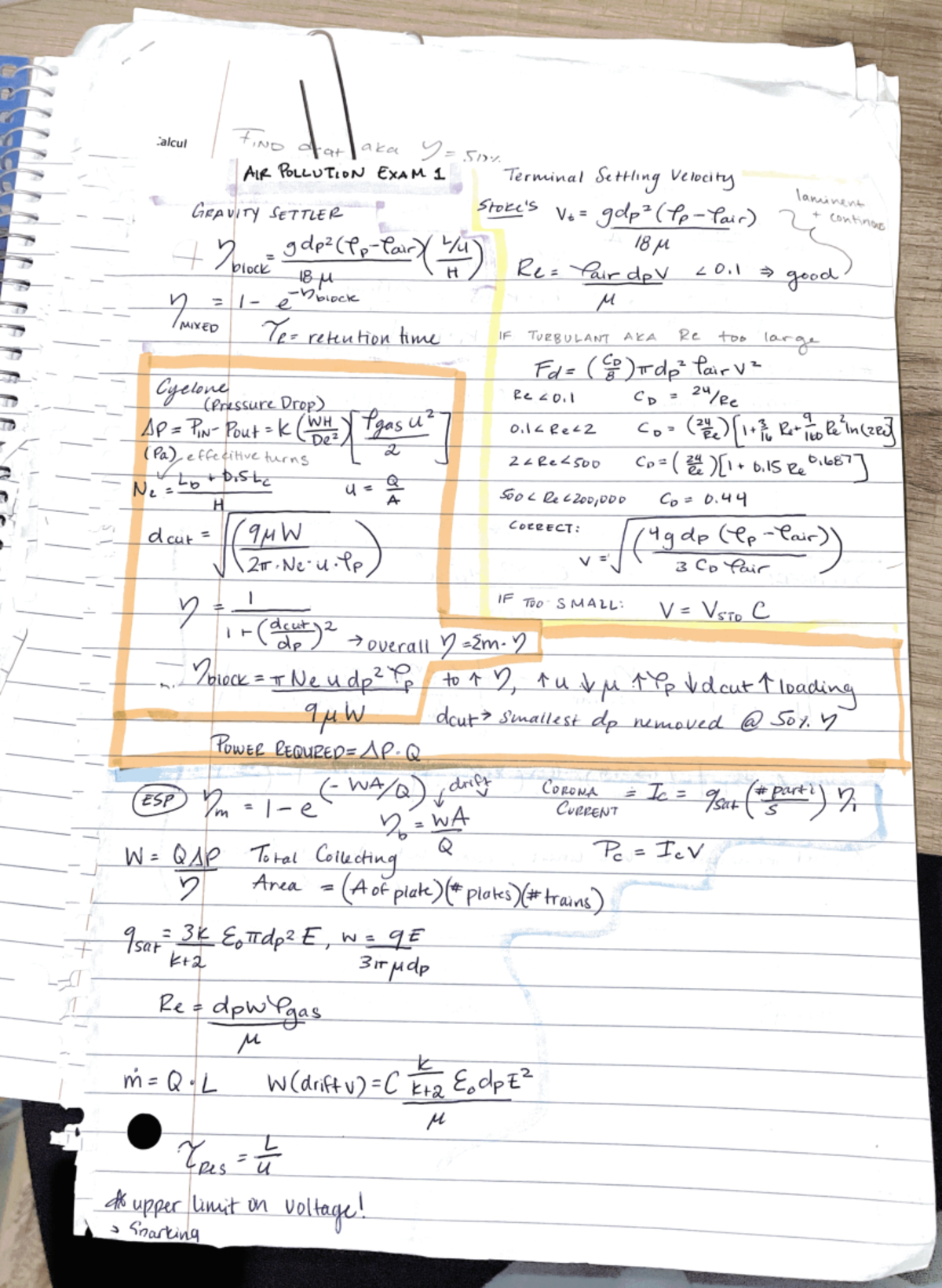 Exam 1 reveiw - Professor Jennie Saxe summary of gravity settlers ...