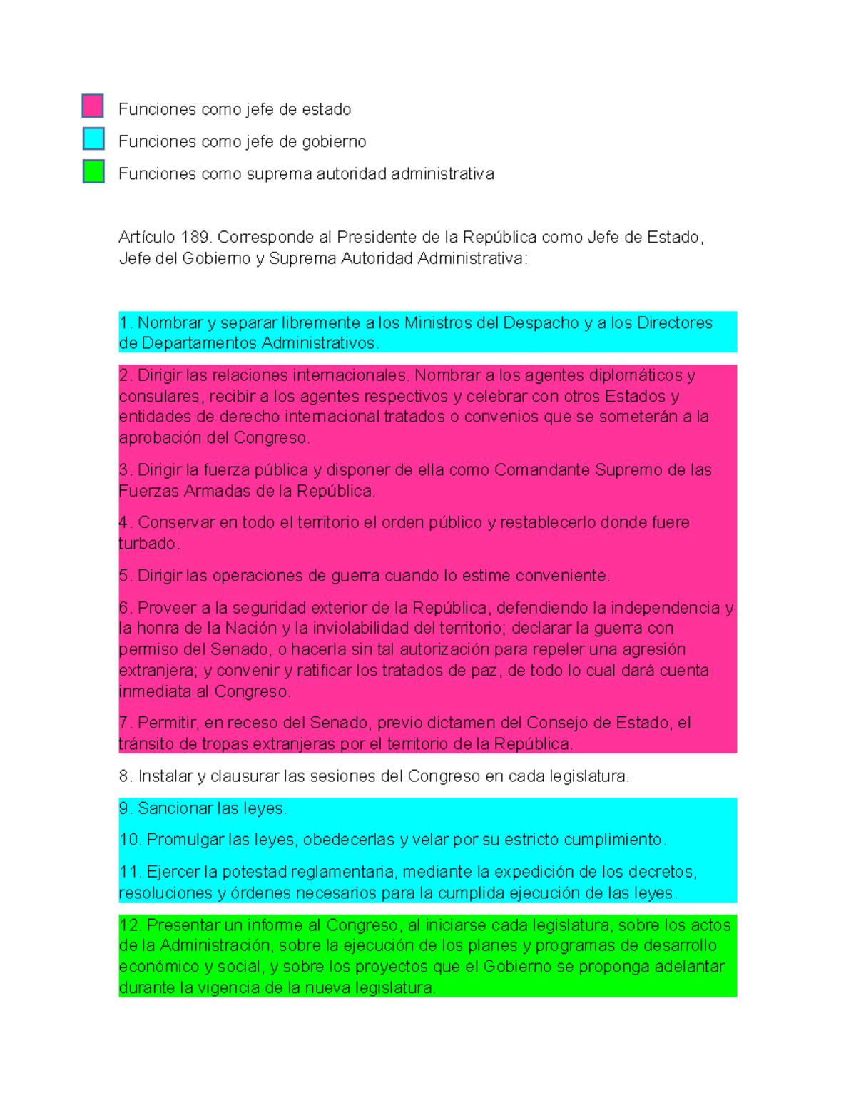 DEFINICION DE ESTADO - Funciones como jefe de estado Funciones como ...