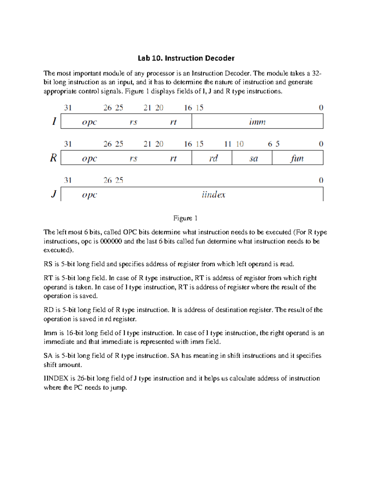 Lab-10-I Decoder - t80 - Lab 10. Instruction Decoder The most important ...