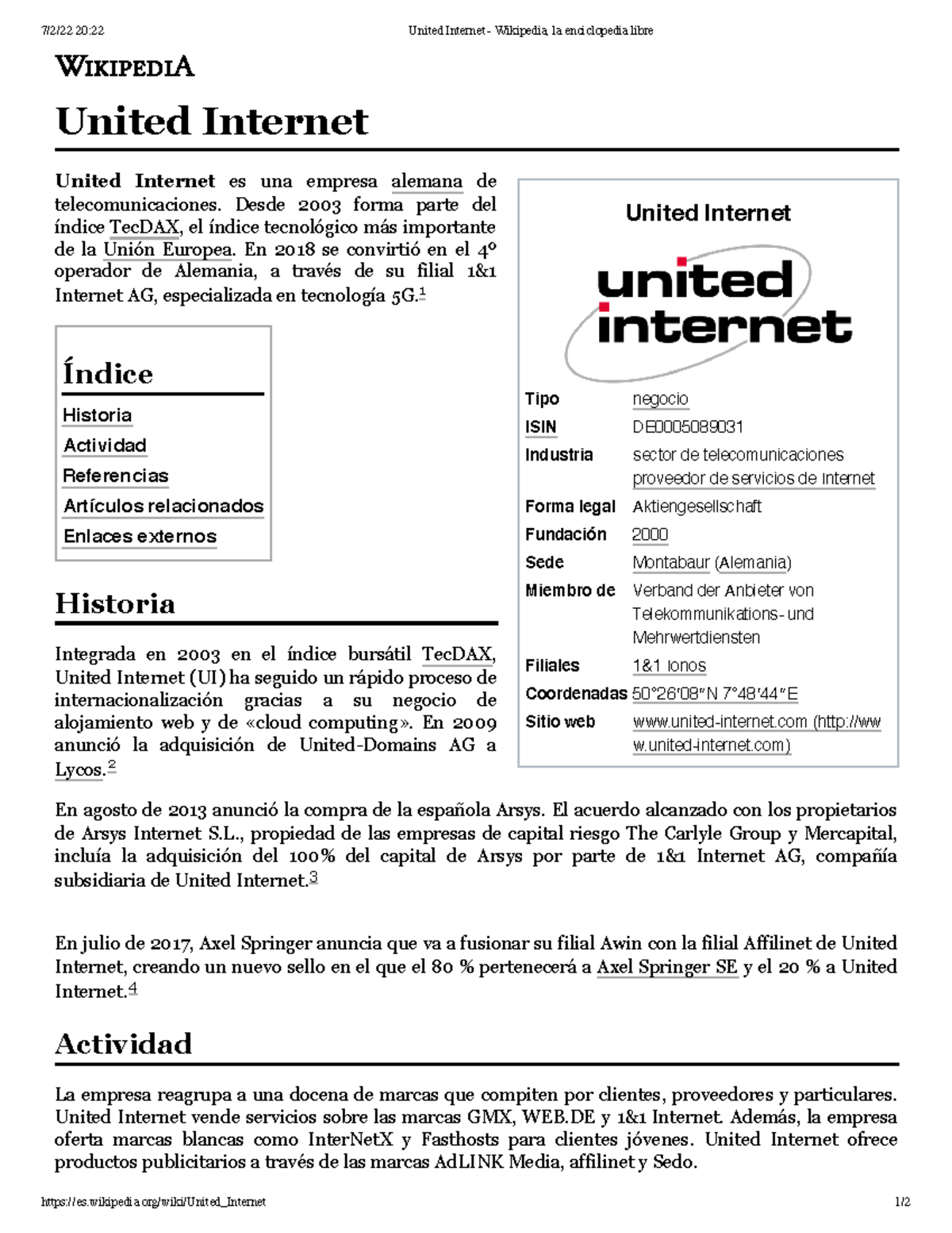 United Internet MNN - 7/2/22 20:22 United Internet - Wikipedia, la ...