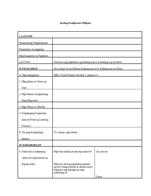 Family resources and needs - Detailed Lesson Plan in TLE 6 Home ...