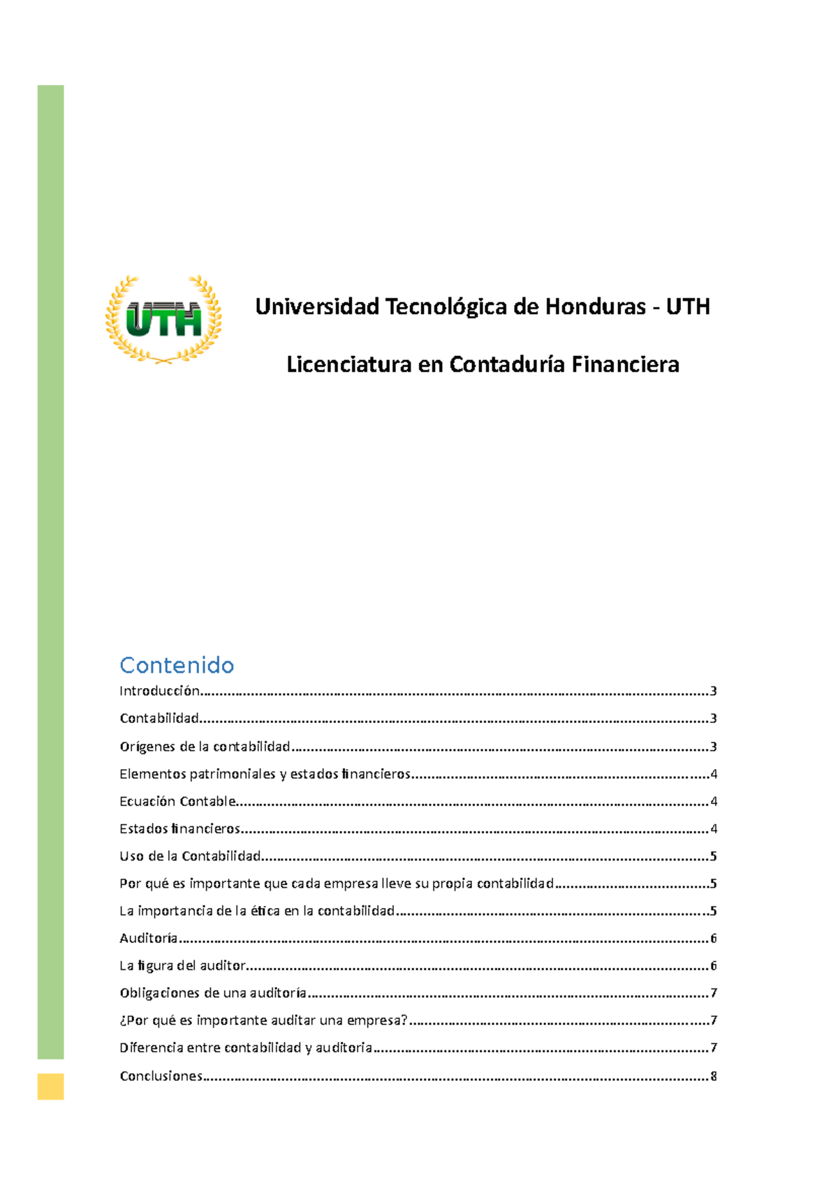 Tarea 1 - Universidad Tecnológica de Honduras - UTH Licenciatura en ...