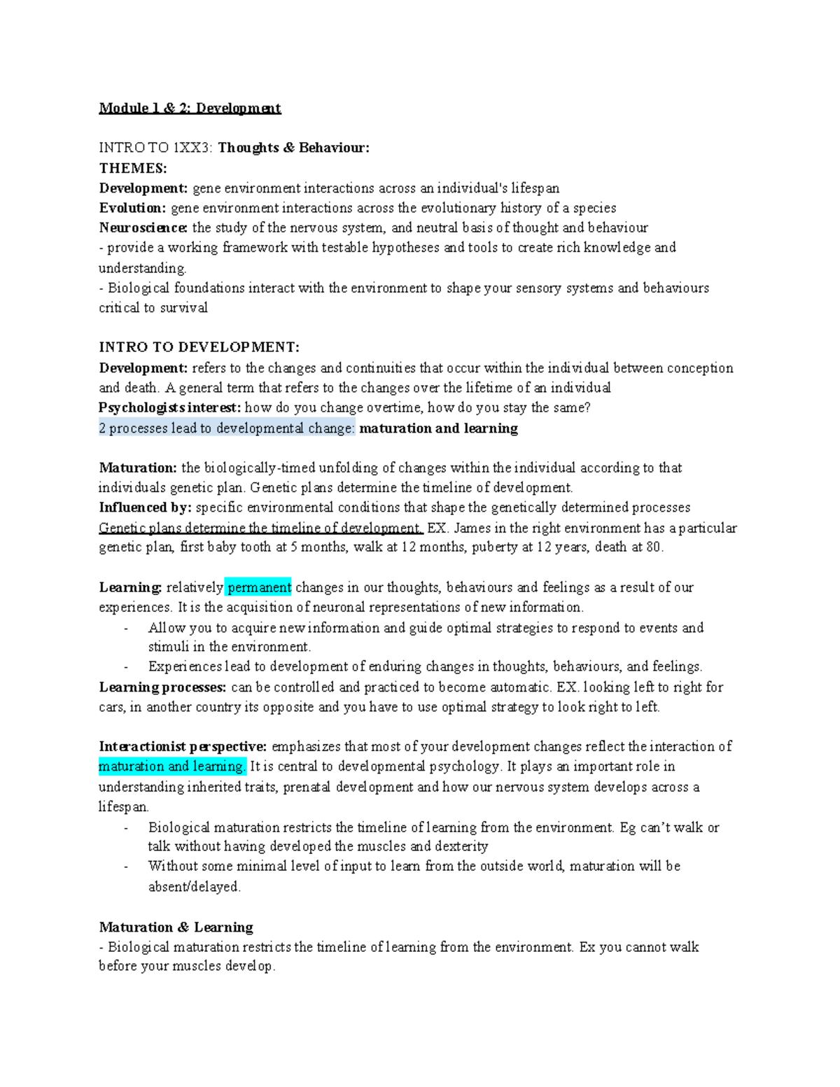 01 Development - Lecture notes 1-2 - Module 1 & 2: Development INTRO TO ...