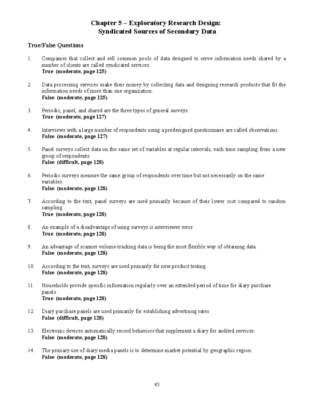 Malhotra 05 tif - test bank for marketing research chapter 5 university ...
