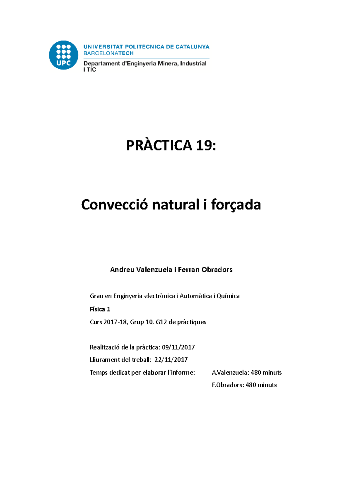 Pràctica 19 V1 - Determinar la transferència de calor pel moviment d’un ...