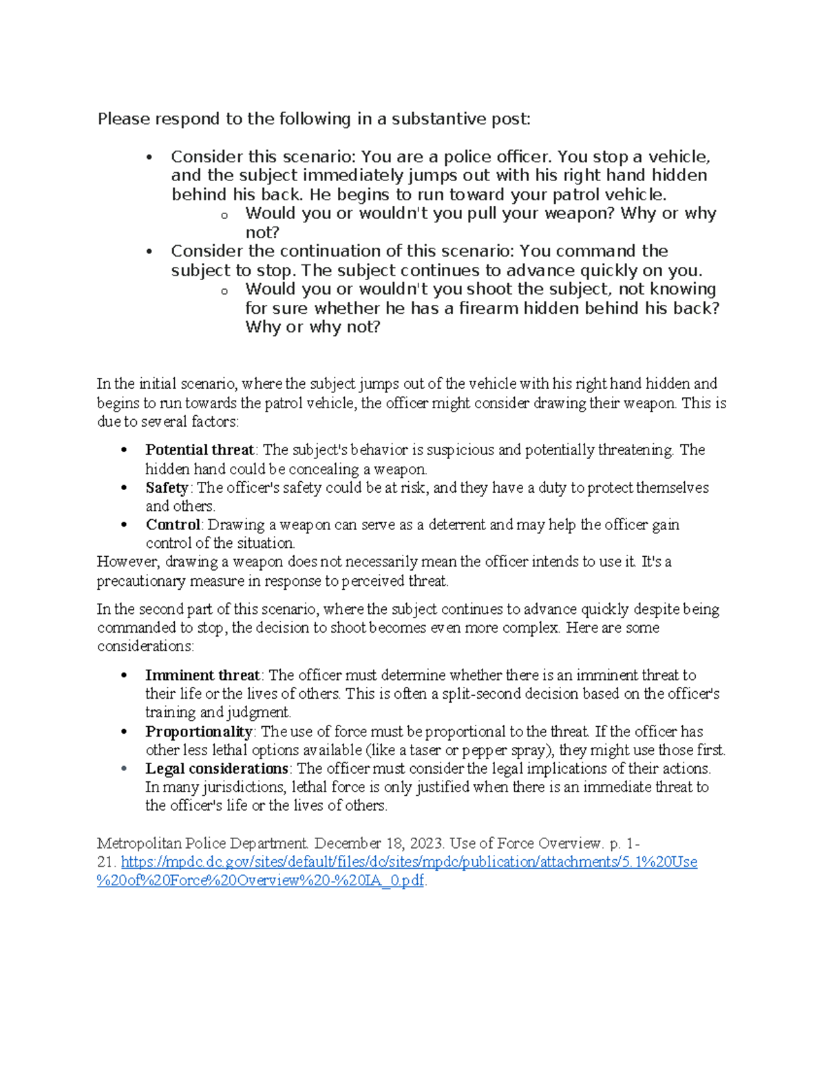 Crj 325 week 4 discussion - Please respond to the following in a ...