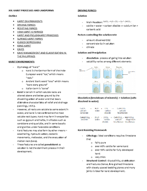 Geomorphic Processes AND Landforms - II. GEOMORPHIC PROCESSES AND ...