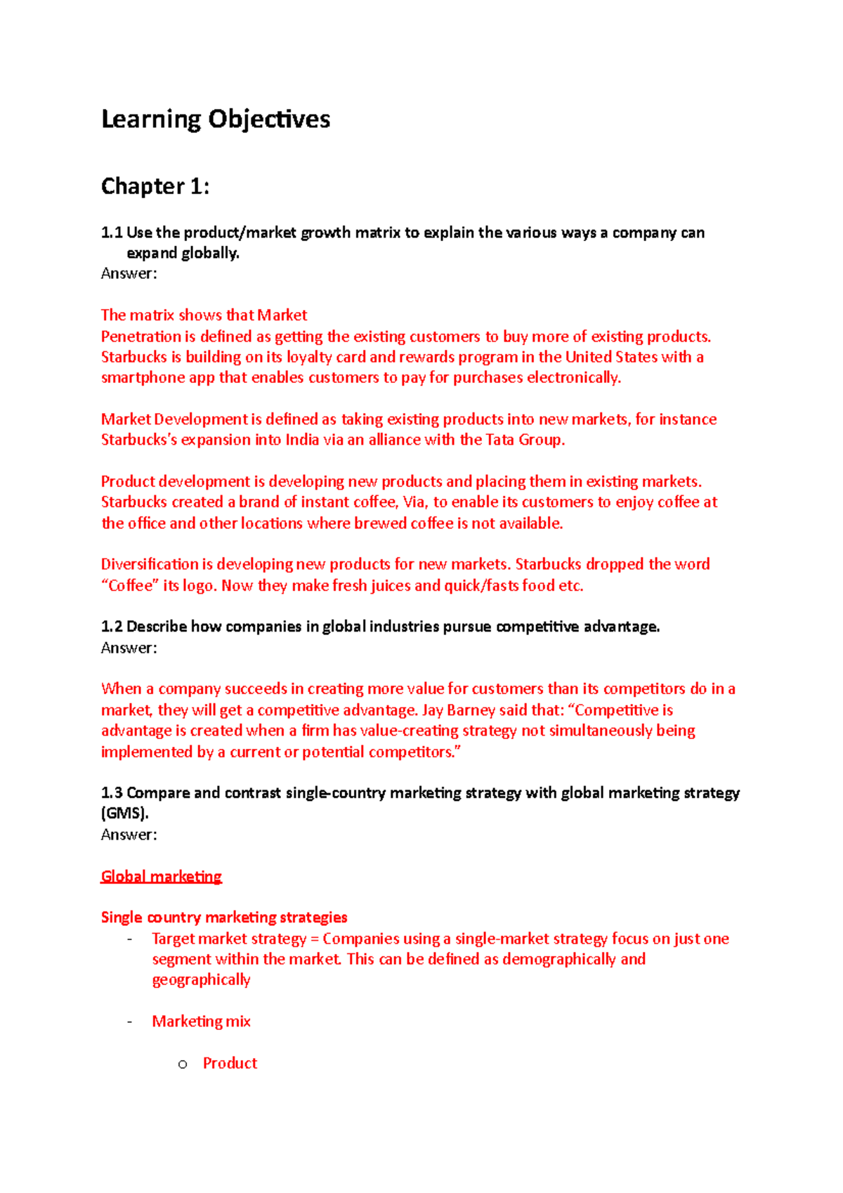 Learning Objectives 1-3 - Learning Objectives Chapter 1: 1 Use the ...