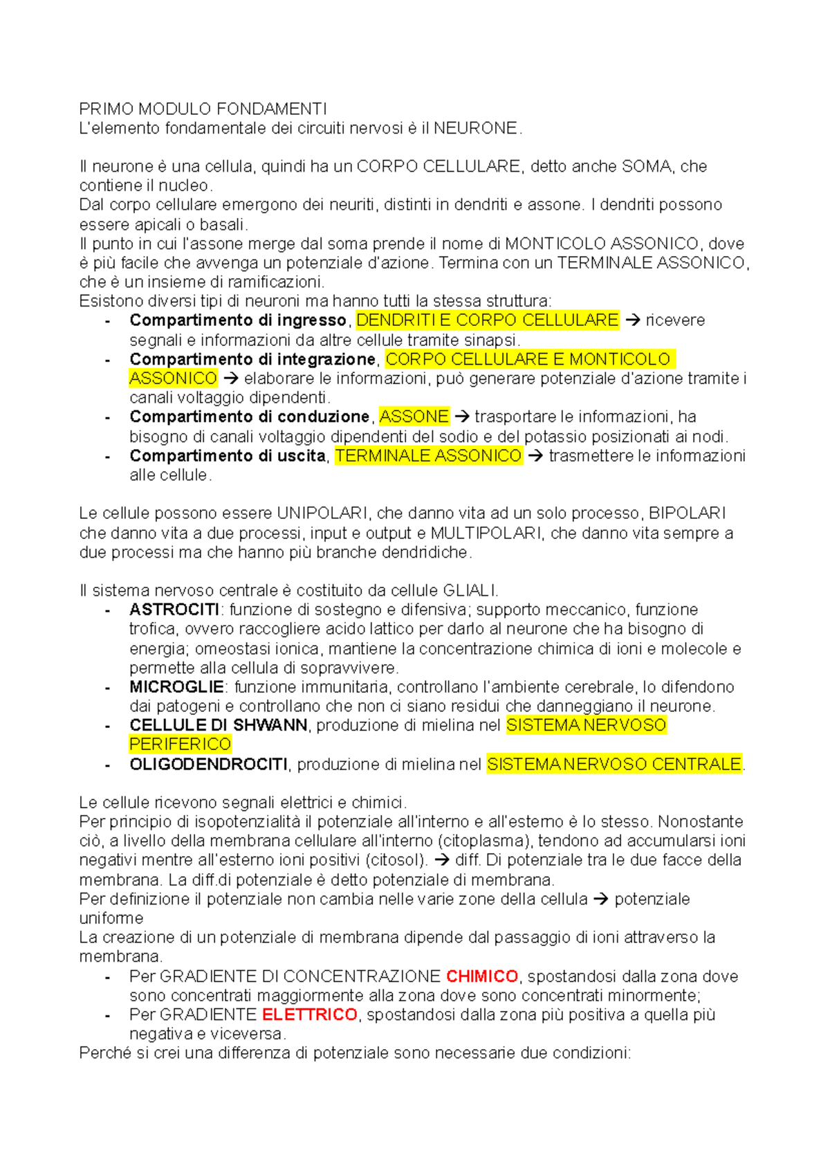 Appunti Primo Modulo Fondamenti - PRIMO MODULO FONDAMENTI L’elemento fondamentale dei circuiti ...