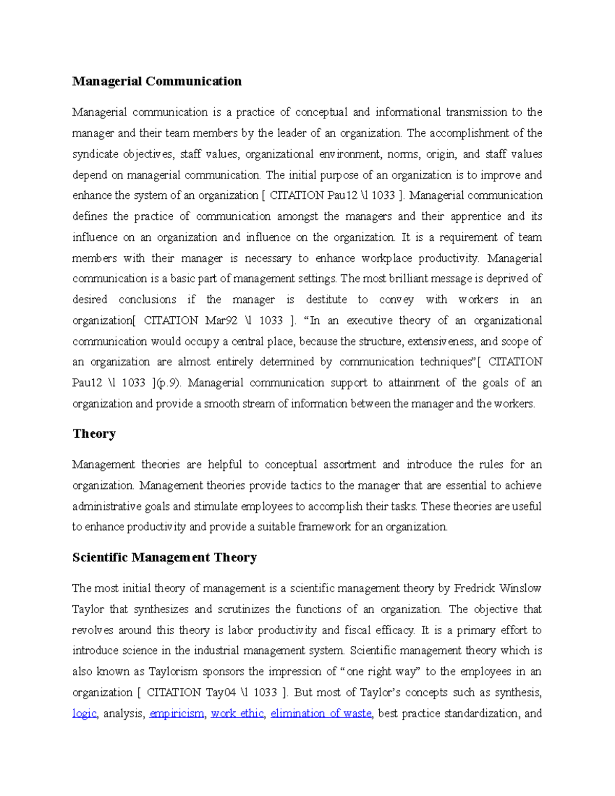 Leadership - It is an assignment. - Managerial Communication Managerial ...