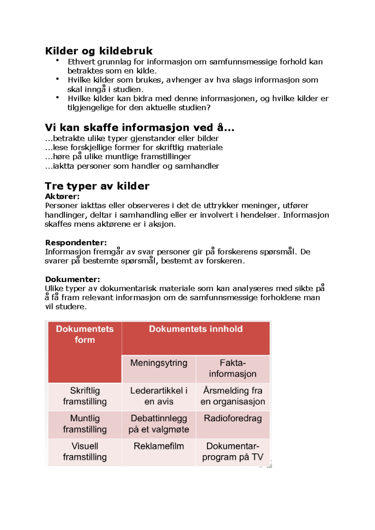 Kilder, data og undersøkelsesopplegg - Kvalitative forskningsintervju ...