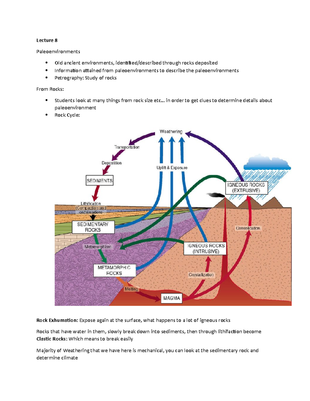 EESA Lecture 8 - Lecture 8 Paleoenvironments Old ancient environments ...