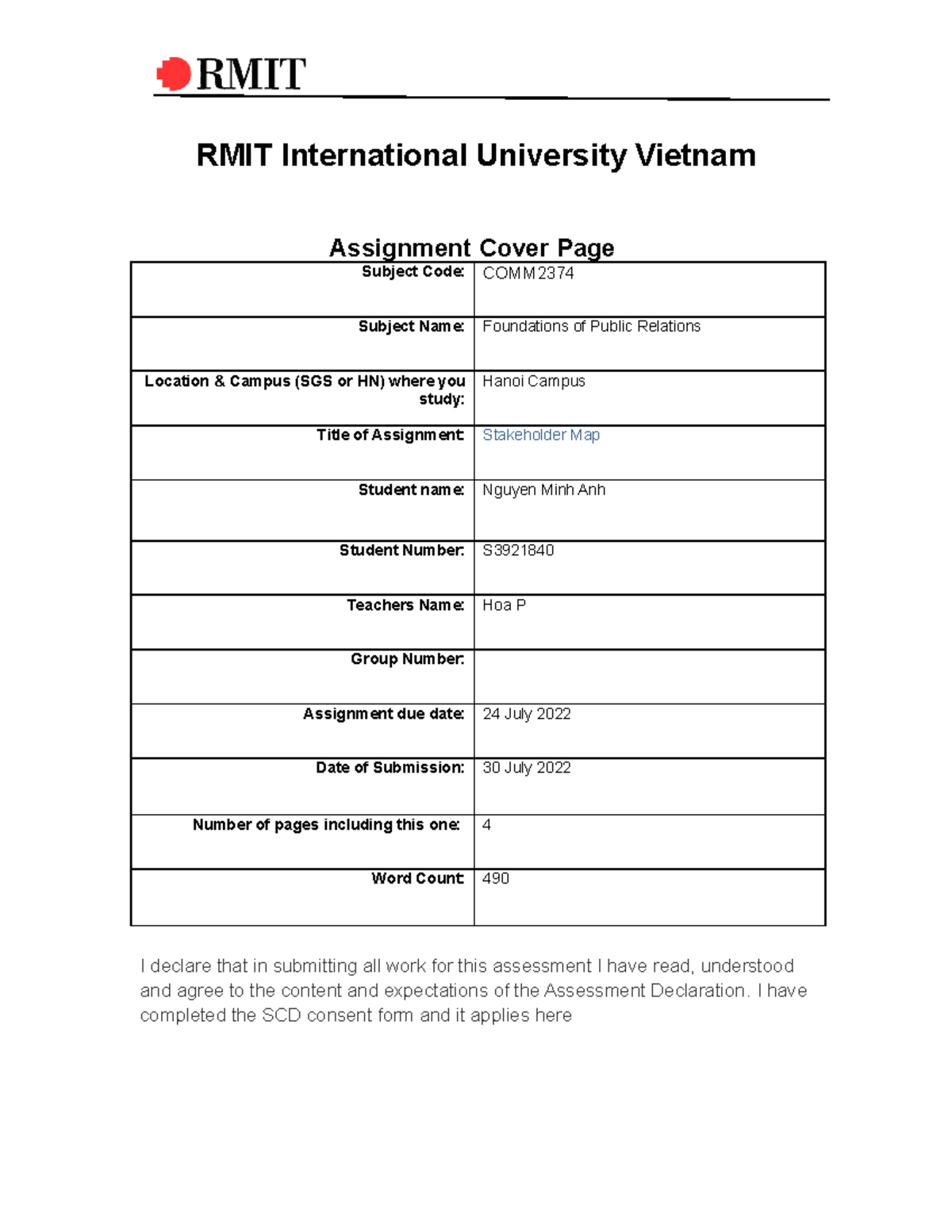 RMIT VN Cover Page 2020 - RMIT International University Vietnam ...