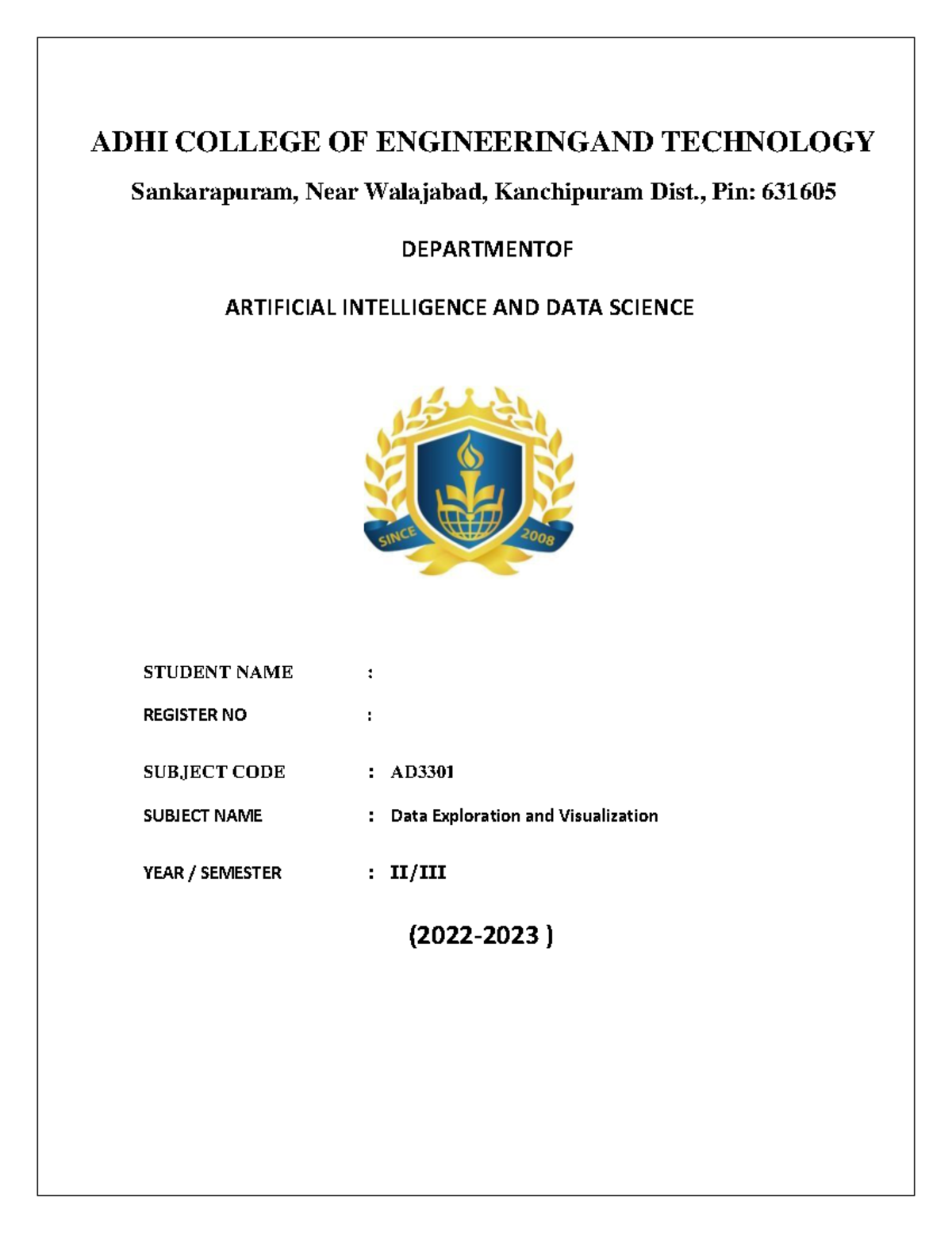 DEV lab material-1 - Dev Lab - ADHI COLLEGE OF ENGINEERINGAND TECHNOLOGY Sankarapuram, Near ...