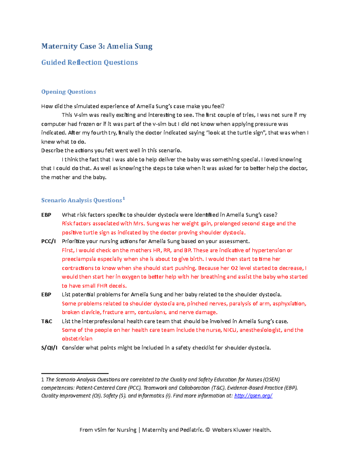 Maternity Case Amelia Sung - Maternity Case 3: Amelia Sung Guided ...