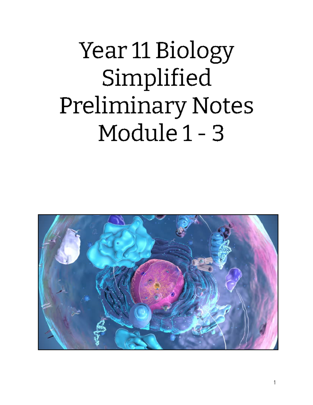 Year 11 Biology Revision - Module 1, 2 & (3, not in detail) - Year 11 ...