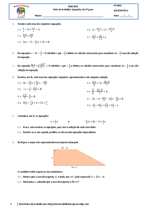 Ficha Informativa A7SL - CURSO PROFISSIONAL 3 3ºano ####### Matemática ...