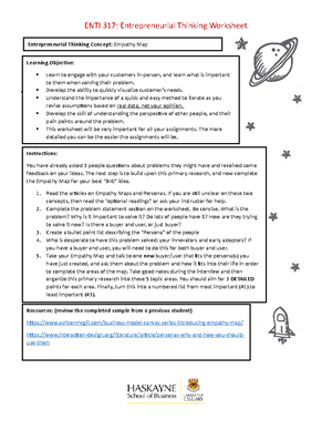 Know your customers jobs to be done - Entrepreneurship 317 - Studocu