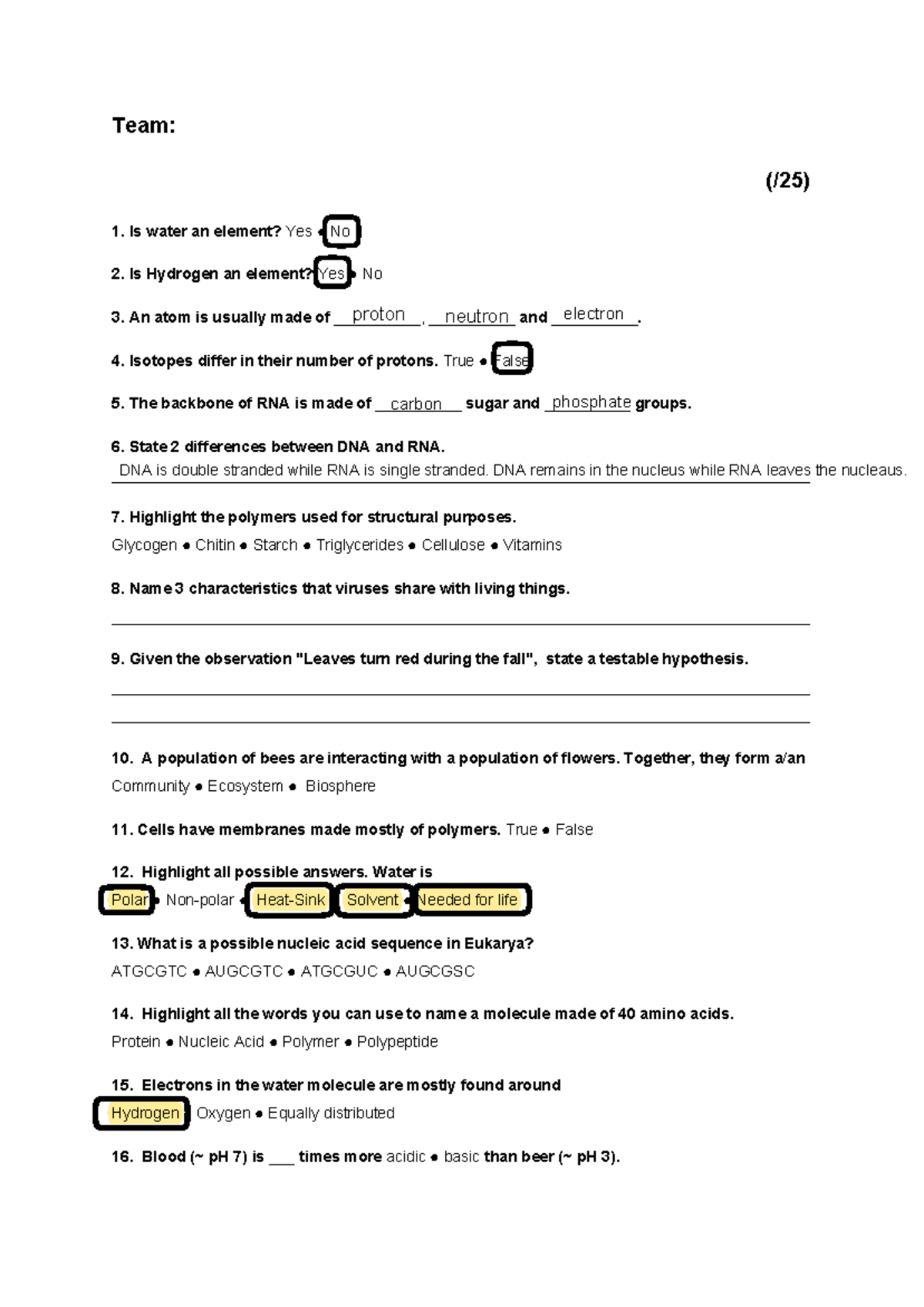 Biochemistry assignment number 1 - 202-2BC-VA - Vanier - Studocu