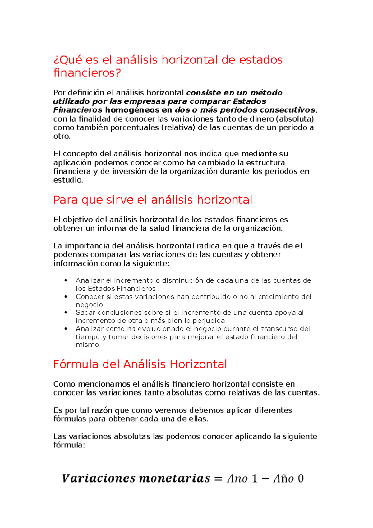 Semana 03 - Analisis Horizontal - CASO 2 - ¿Qué es el análisis ...