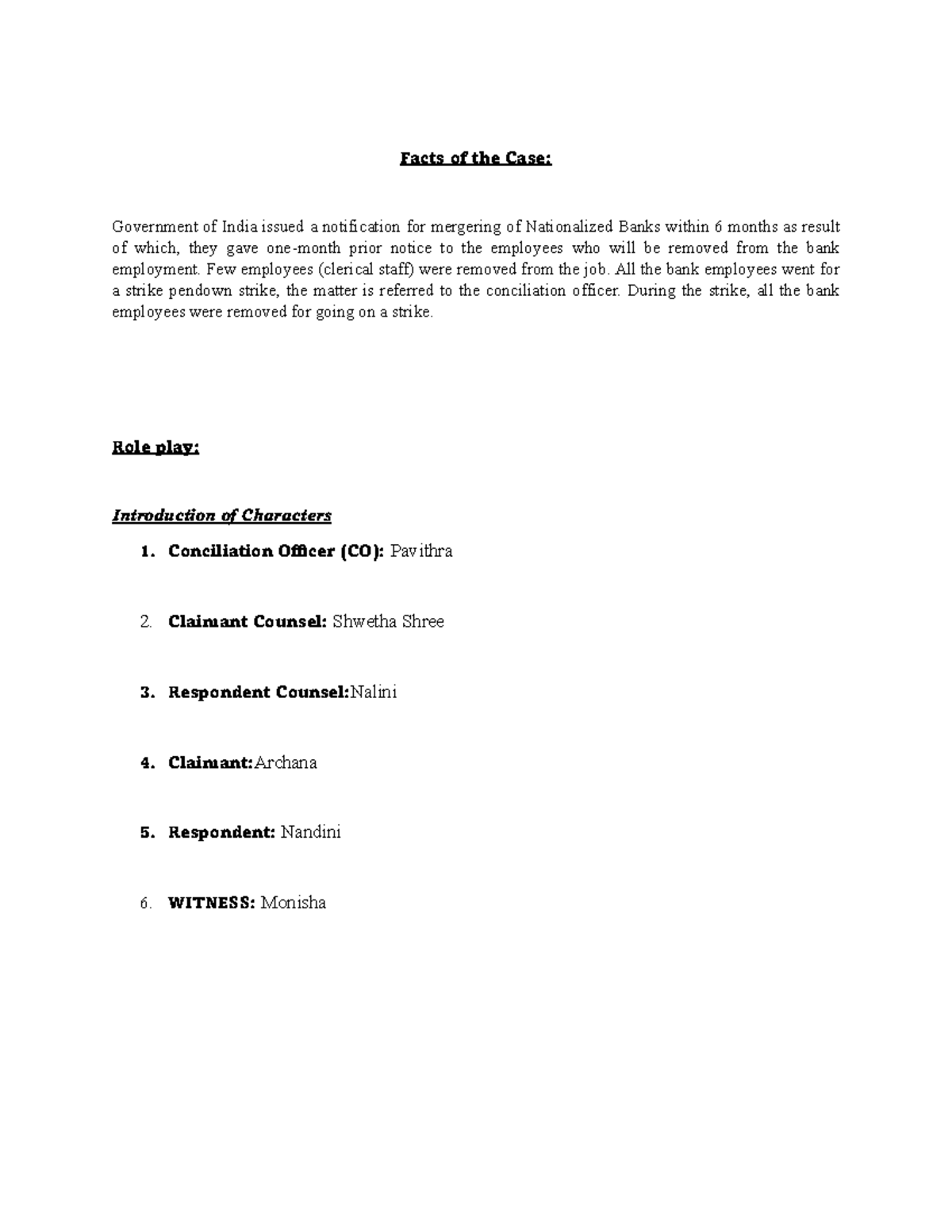 Consilation Final Draft - Facts of the Case: Government of India issued ...