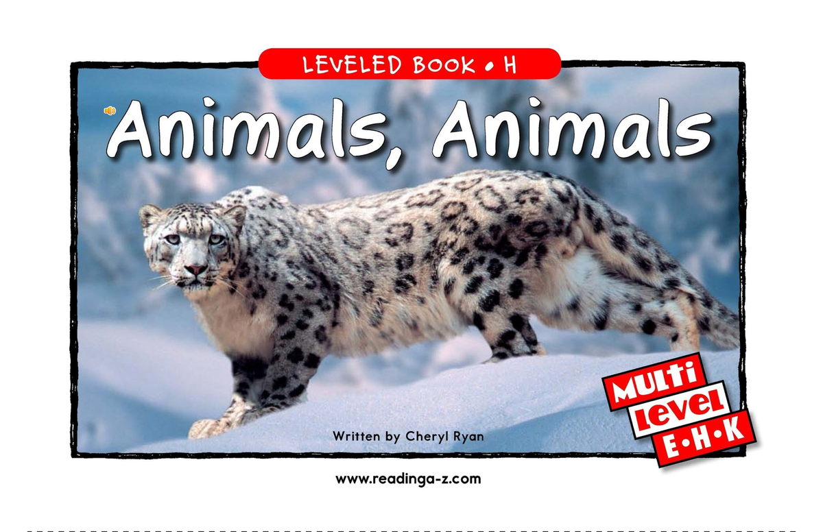 Animals,Animals - asdfasdfasdf - LEVELED BOOK H Animals, Animals Multi ...