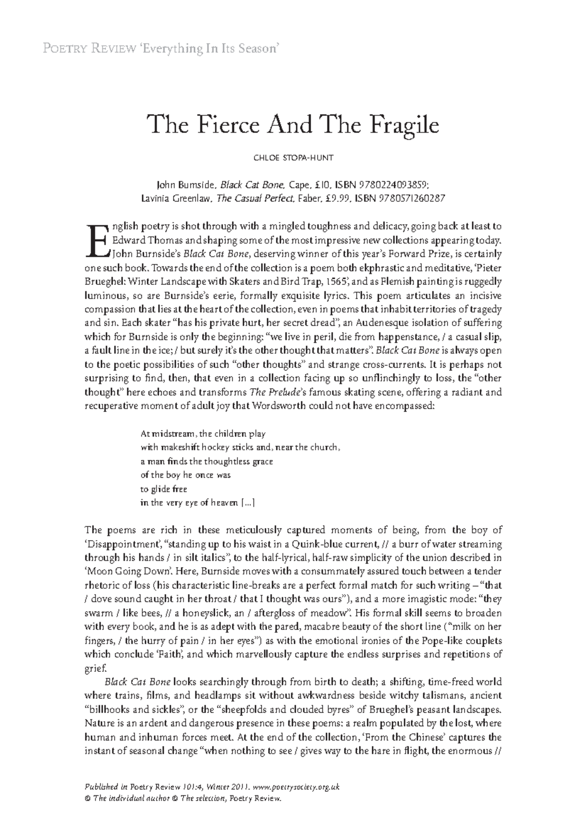 The Fierce and the Fragile - The Fierce And The Fragile CHLOE STOPA ...