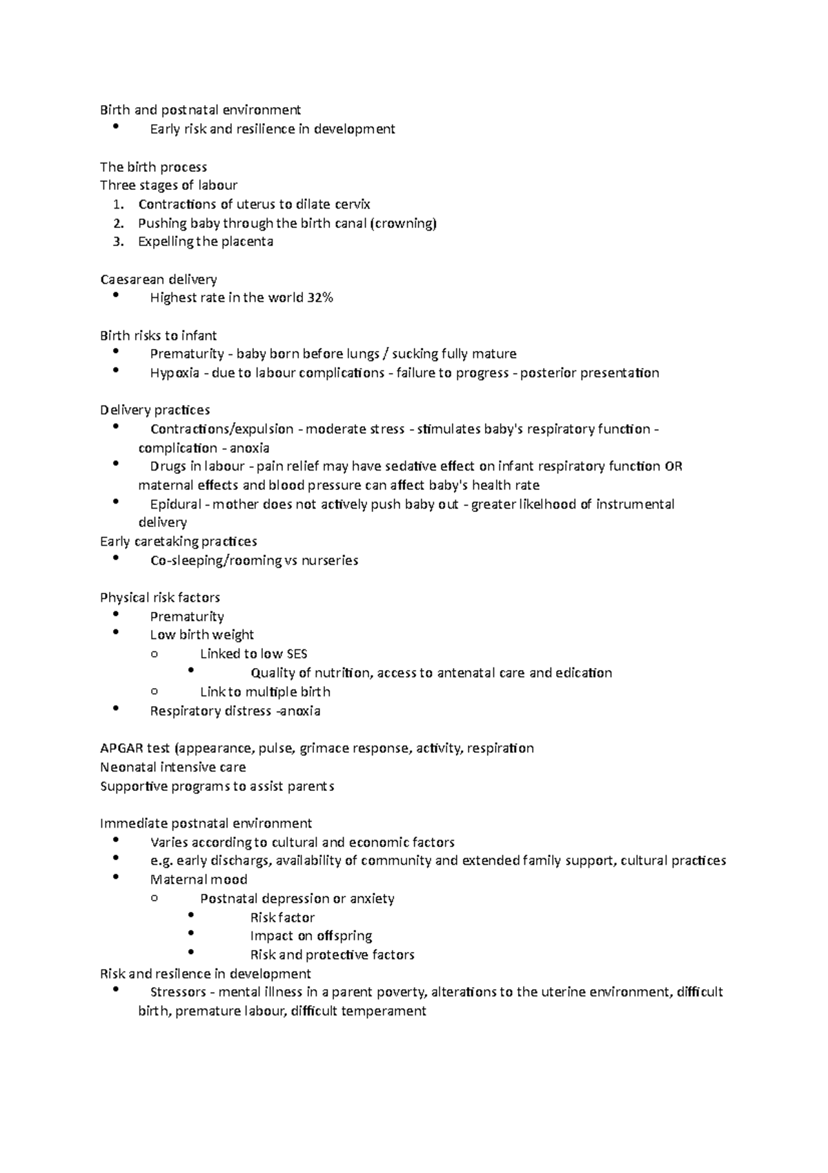 2235 - postnatal development in infants lecture slides - PSYU2235 - MQ ...