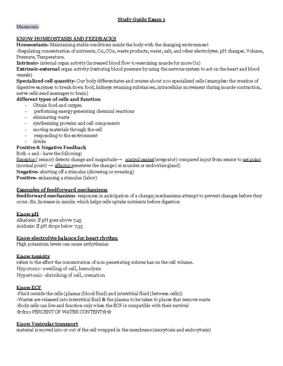 TA Study Guide VTPP 423 Exam 1 - Study Guide Exam 1 Mnemonic KNOW ...