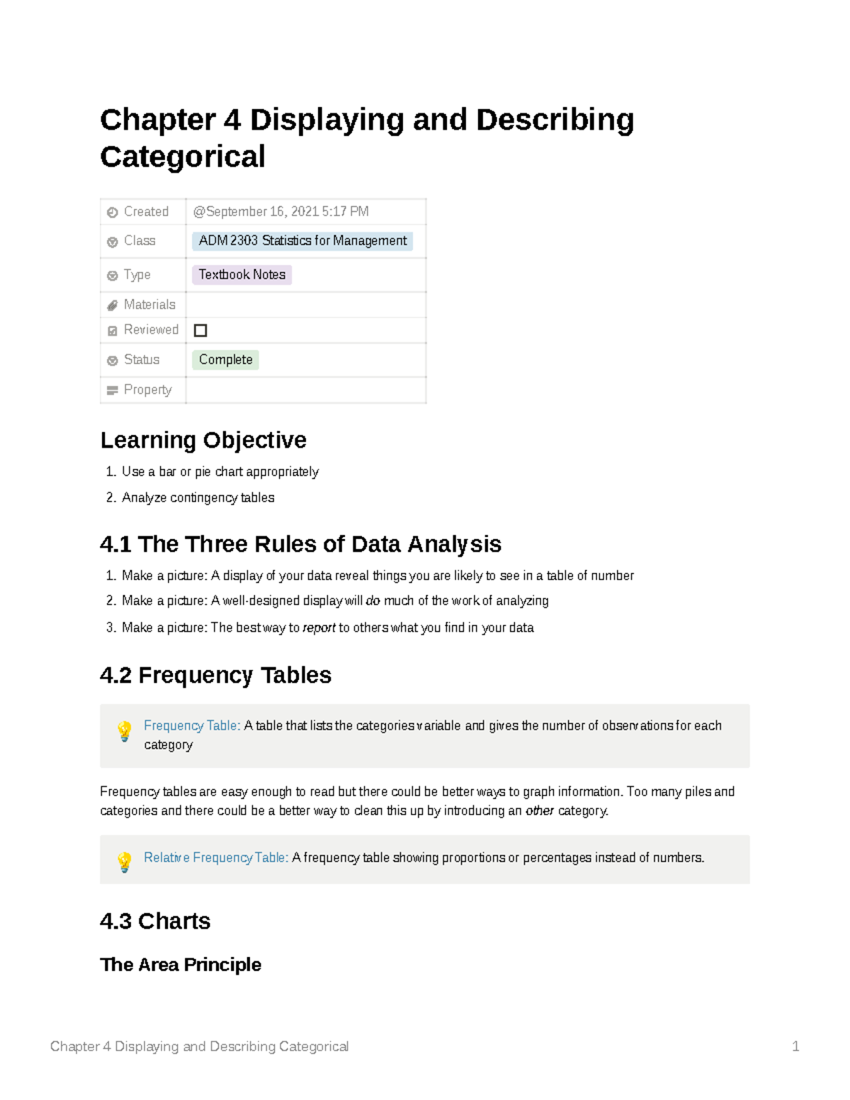 Chapter 4 Displaying and Describing Categorical - Chapter 4 Displaying ...