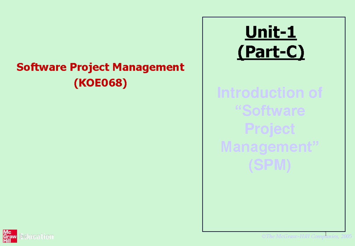 UNIT 2 SPM - Introduction of “Software Project Management” (SPM) Unit ...