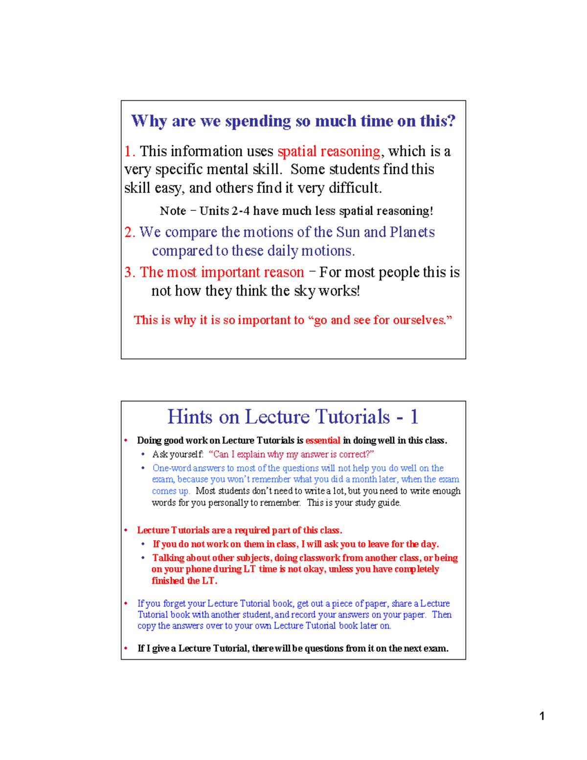 Descriptive astronomy Week 2 - Why are we spending so much time on this ...