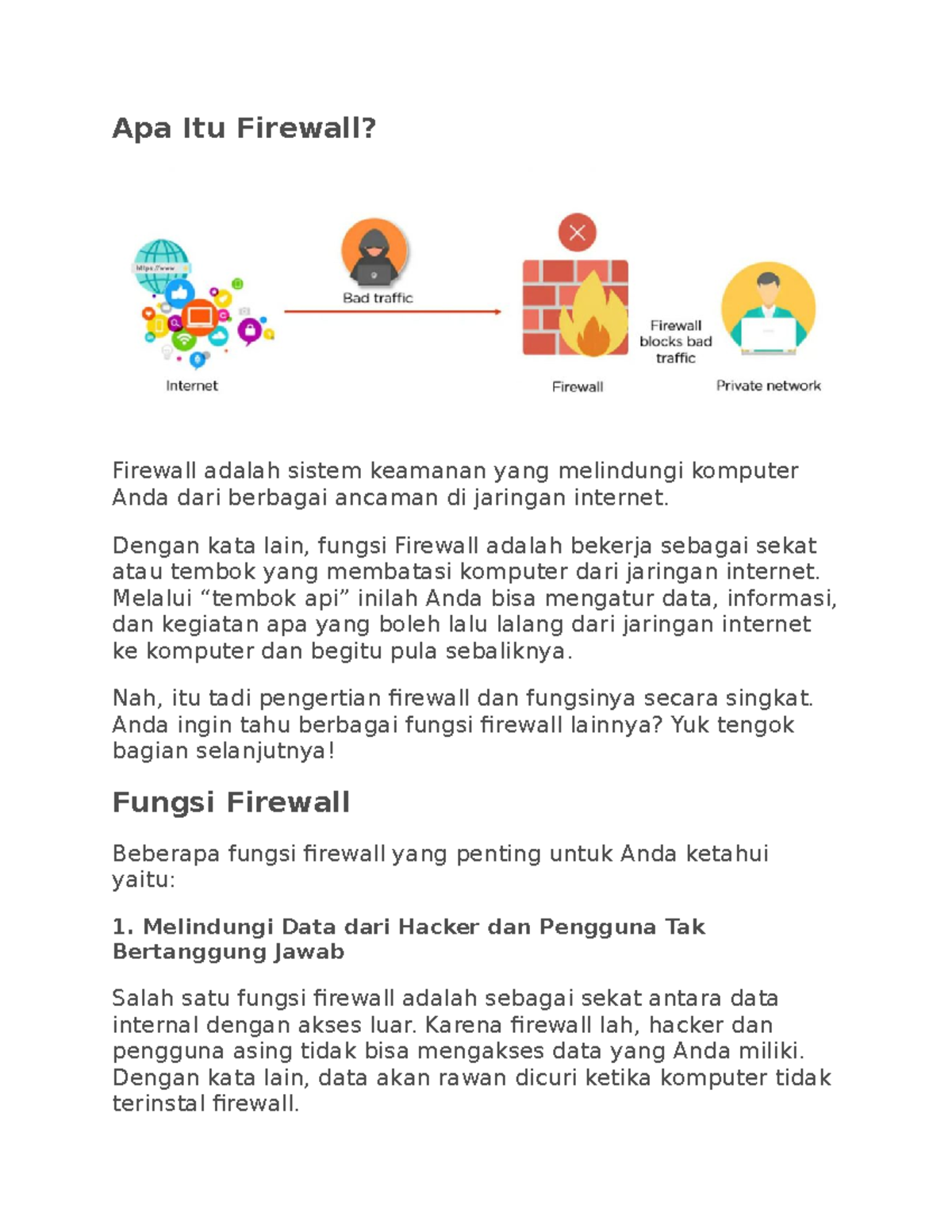 Firewall - Apa Itu Firewall? Firewall adalah sistem keamanan yang ...