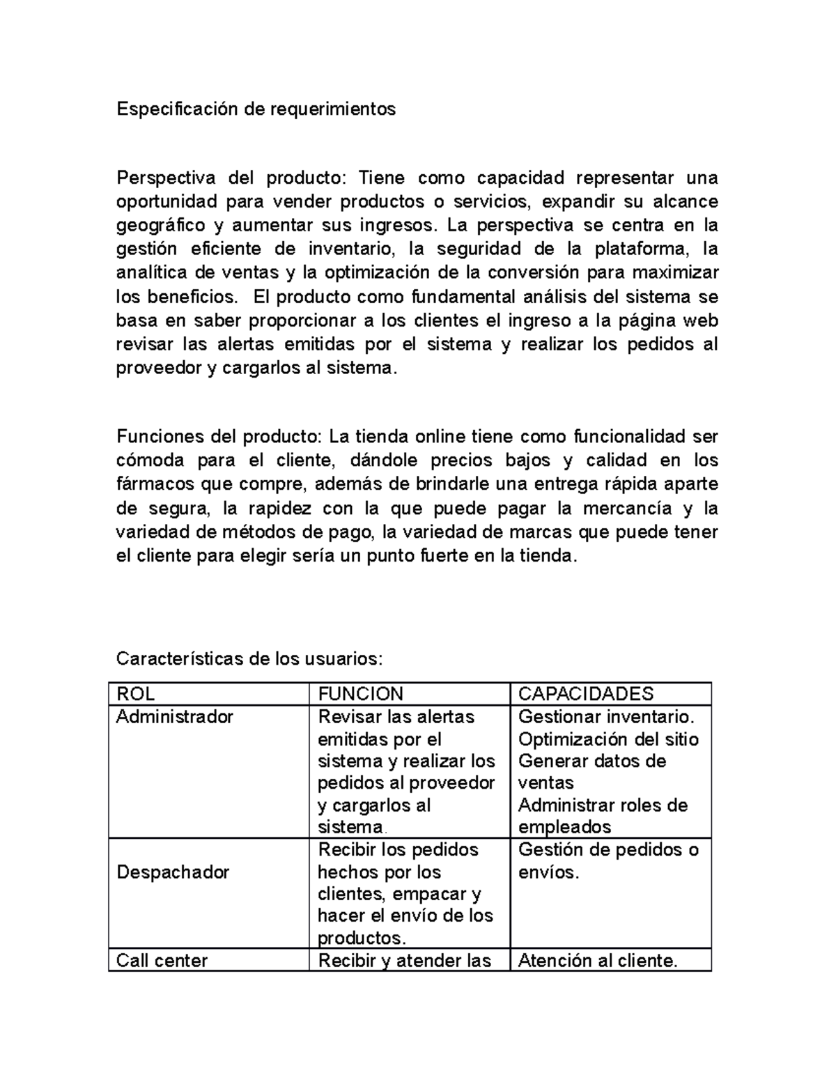 Requerimientos - Sena - Especificación de requerimientos Perspectiva ...