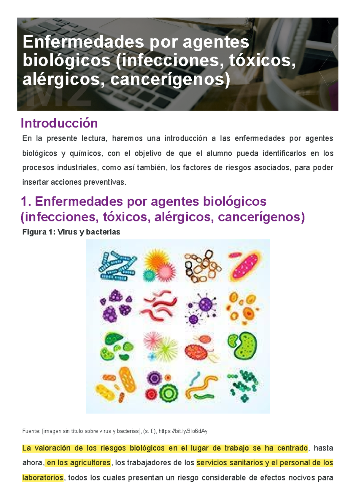 M2L1 - Modulo 1 - Enfermedades por agentes biológicos (infecciones ...