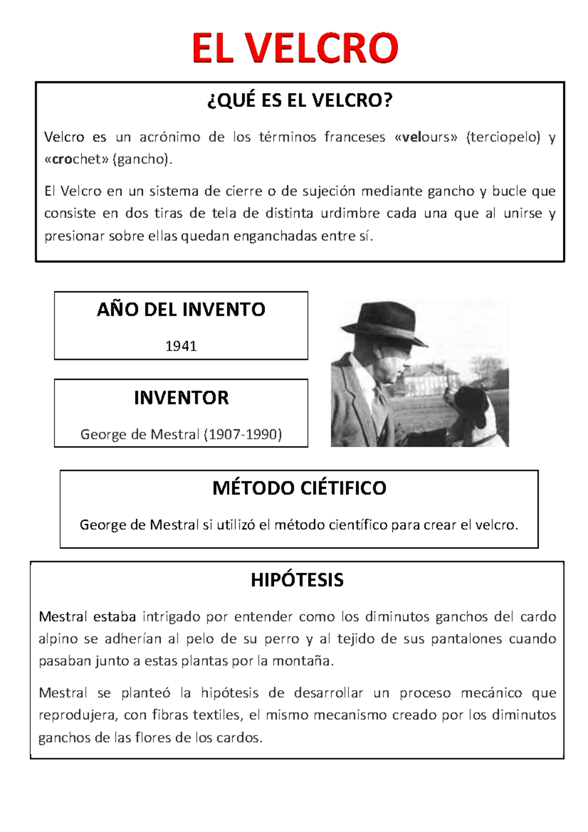 Velcro - EL VELCRO ¿QUÉ ES EL VELCRO? Velcro es un acrónimo de los ...