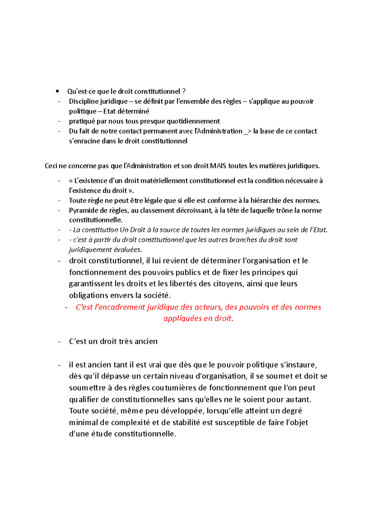 Document de preparation Droit - Qu’est-ce que le droit constitutionnel ...
